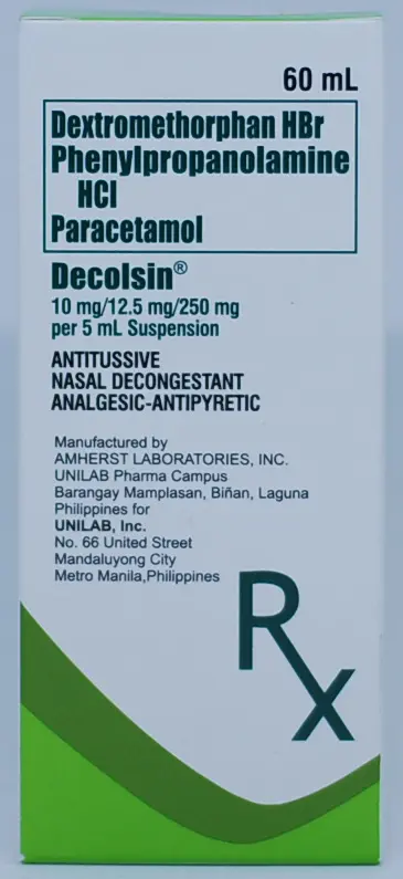 DECOLSIN Dextromethorphan Hydrobromide / Phenylpropanolamine ...